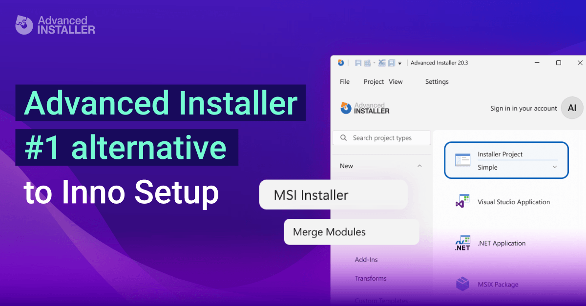 Inno Setup Top Alternative - Advanced Installer